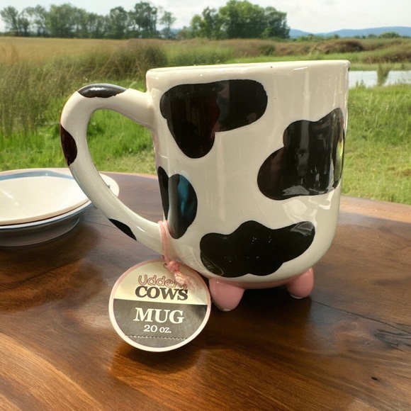 Dining | Pier 1 Imports Udderly Cow Large 2oz Ceramic Sculpted 3d ...